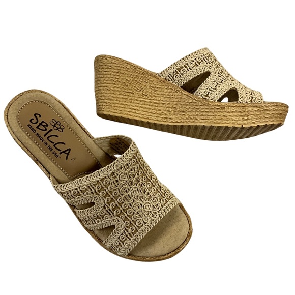 Sbicca | Shoes | Sbicca Rhodes Slide Platform Wedge Sandal New In Box ...